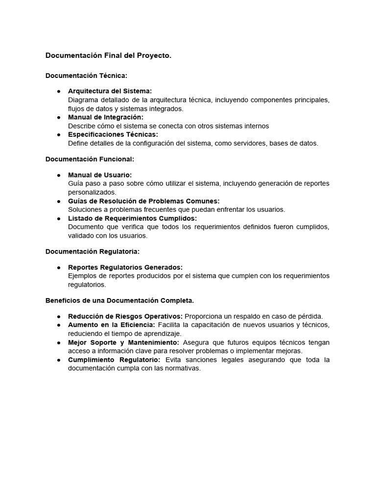 Documentación Final del Proyecto | PDF