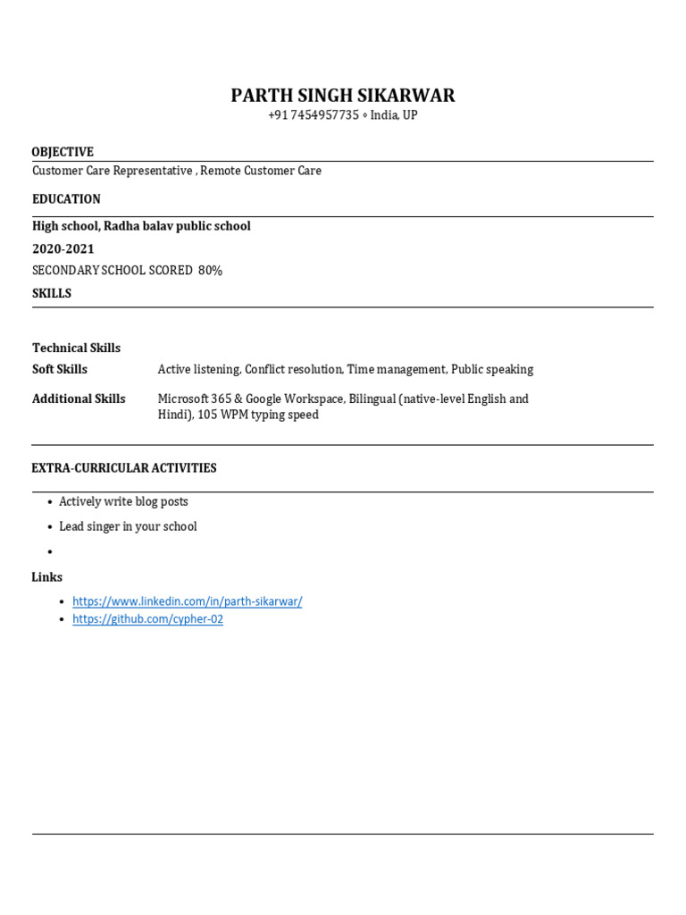 Parth Resume | PDF