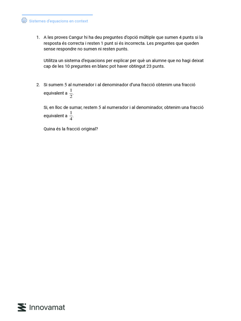 12 X y Z Innovamat | PDF