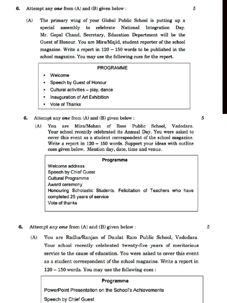 Report Writing Pyq 2022-23 | PDF