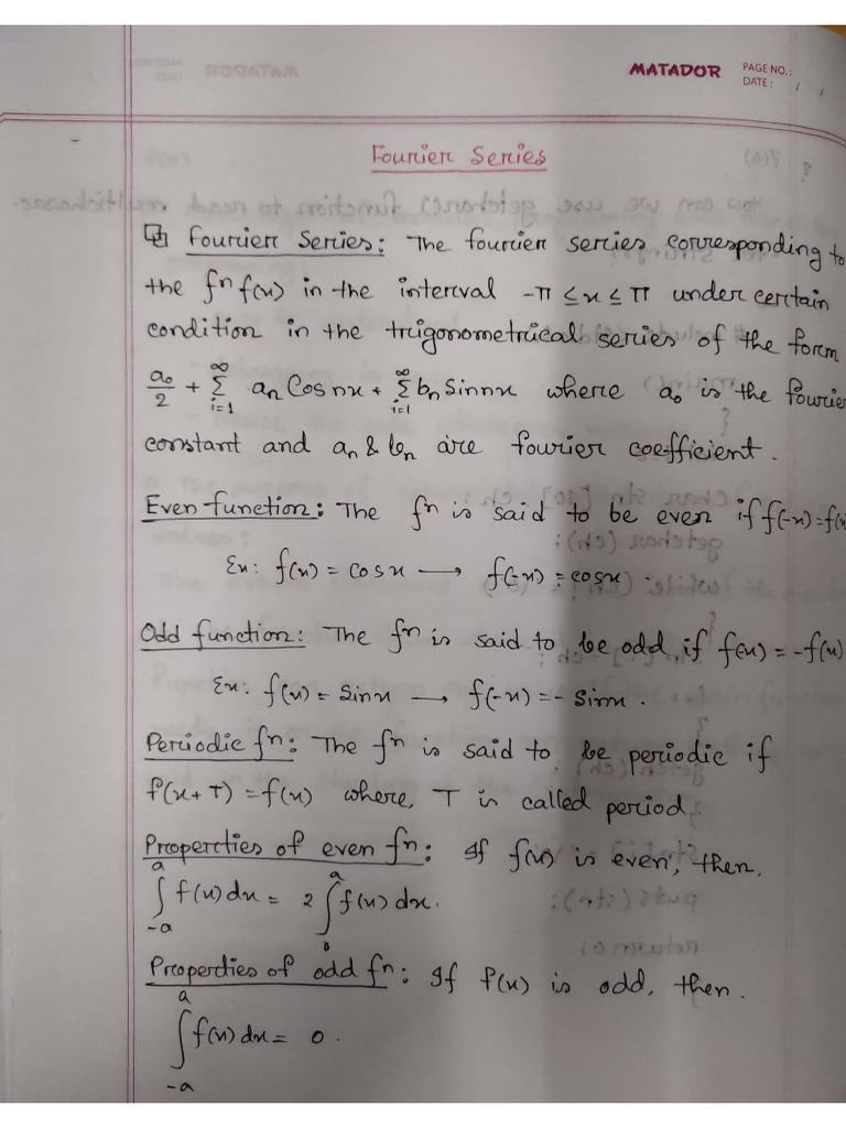 Fourier Lecture+qstn Solve (Partial) - 1801050 | PDF