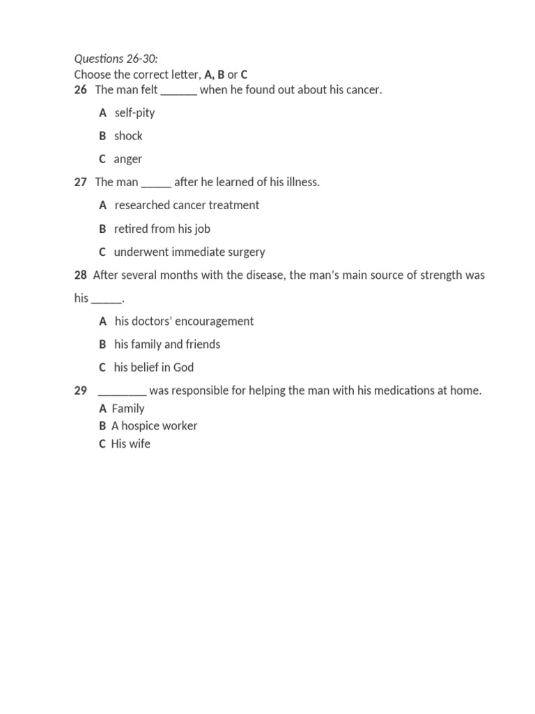 Listening - Multiple Choice Question and Note Completion | PDF