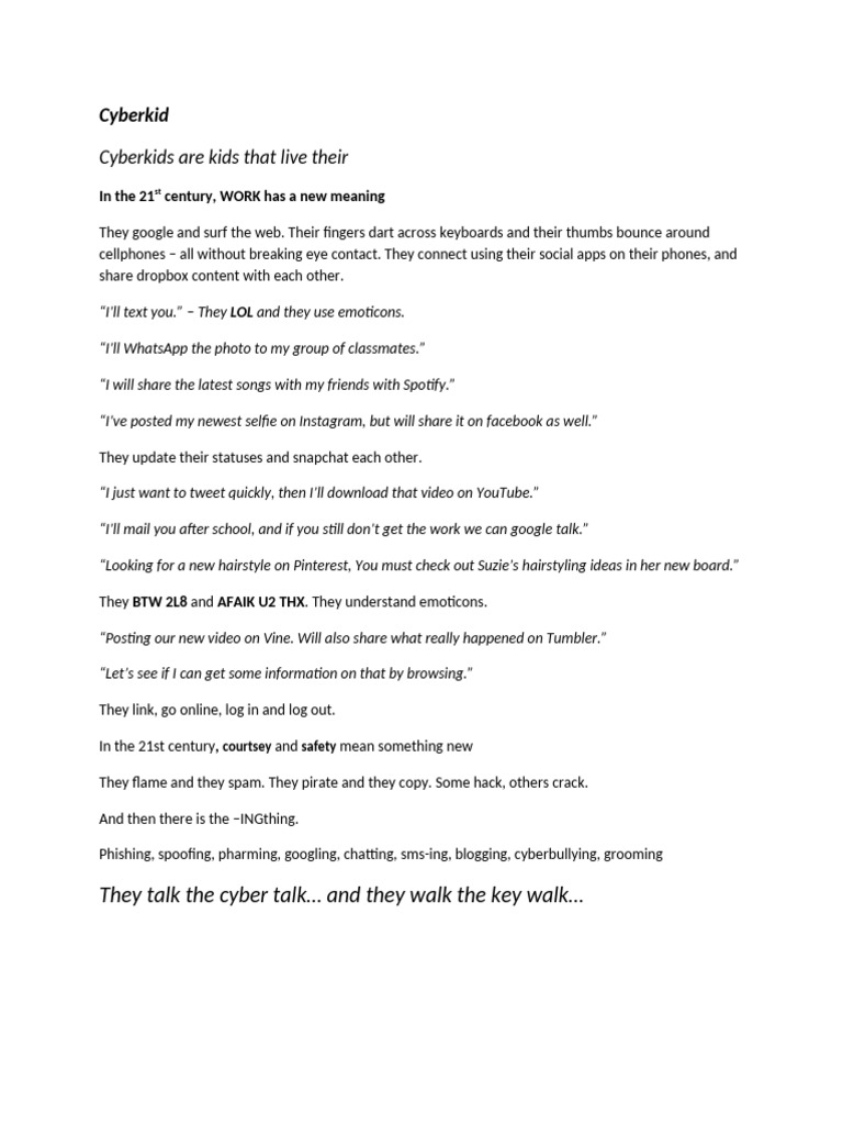 Cyberkid | PDF