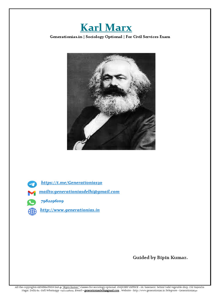 Karl Heinrich Marx - Merged | PDF | Dialectic | Marx's Theory Of Alienation
