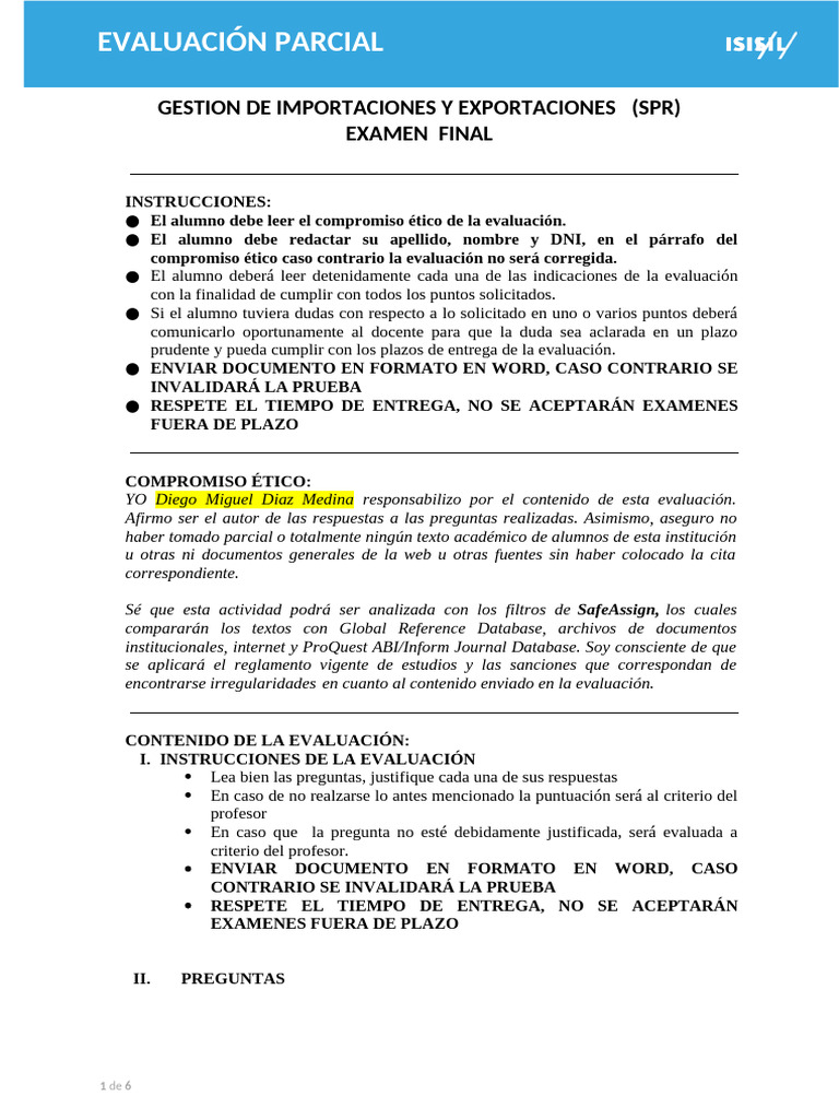 Examen Final Geip 2024-2 | PDF | aduana | Contrabando