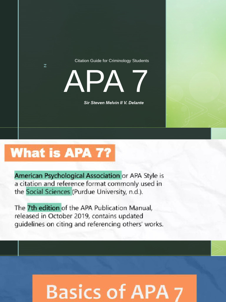 Basic Apa-7 | PDF