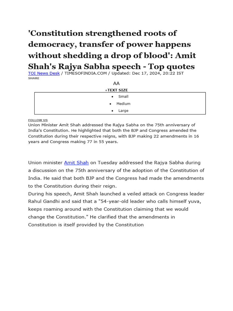 Constitution Strengthened Roots of Democracy | PDF