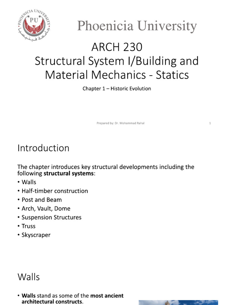 Chapter 1 - ARCH230 - Fall 2024-2025 | PDF