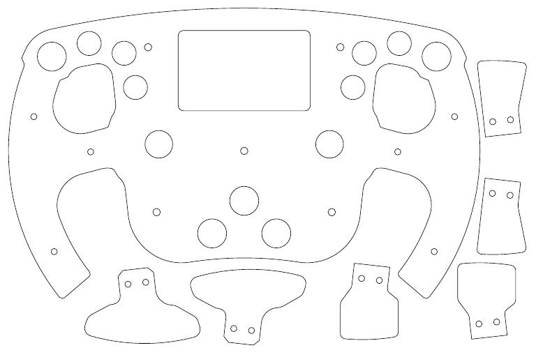 F1 Steering Wheel CNC Cut | PDF
