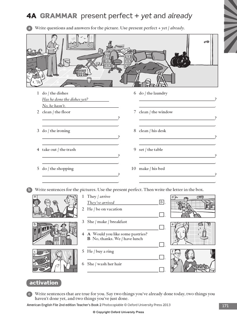 Present Perfect Grammar Exercises | PDF