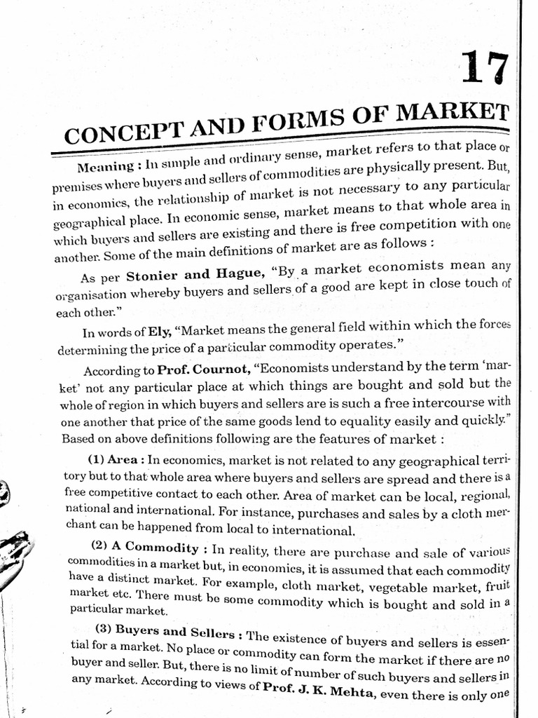 Concept and Forms of Market | PDF