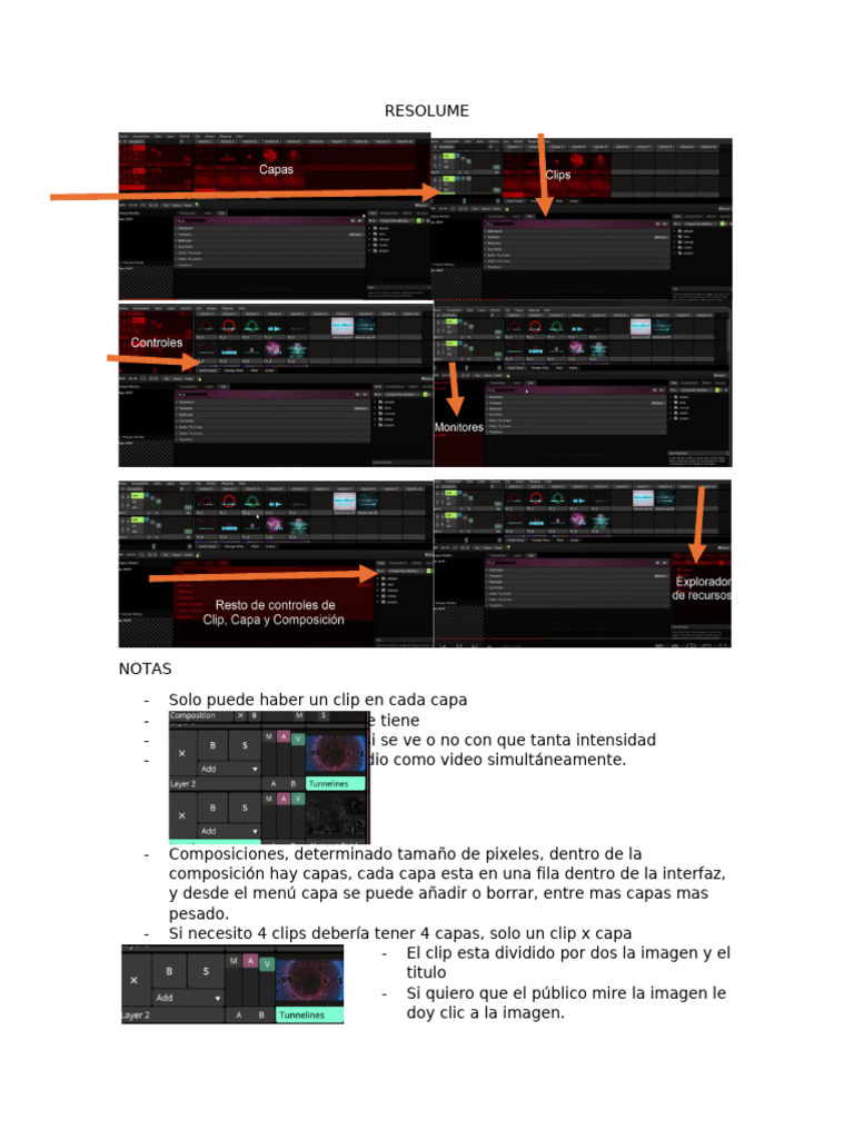 Guía de Uso de Capas en Resolume | PDF