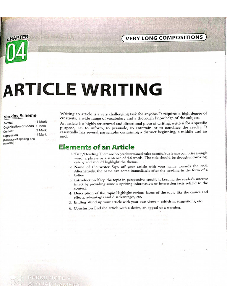 Article Writing | PDF