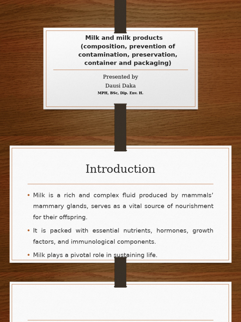 Milk Products: Composition & Safety | PDF