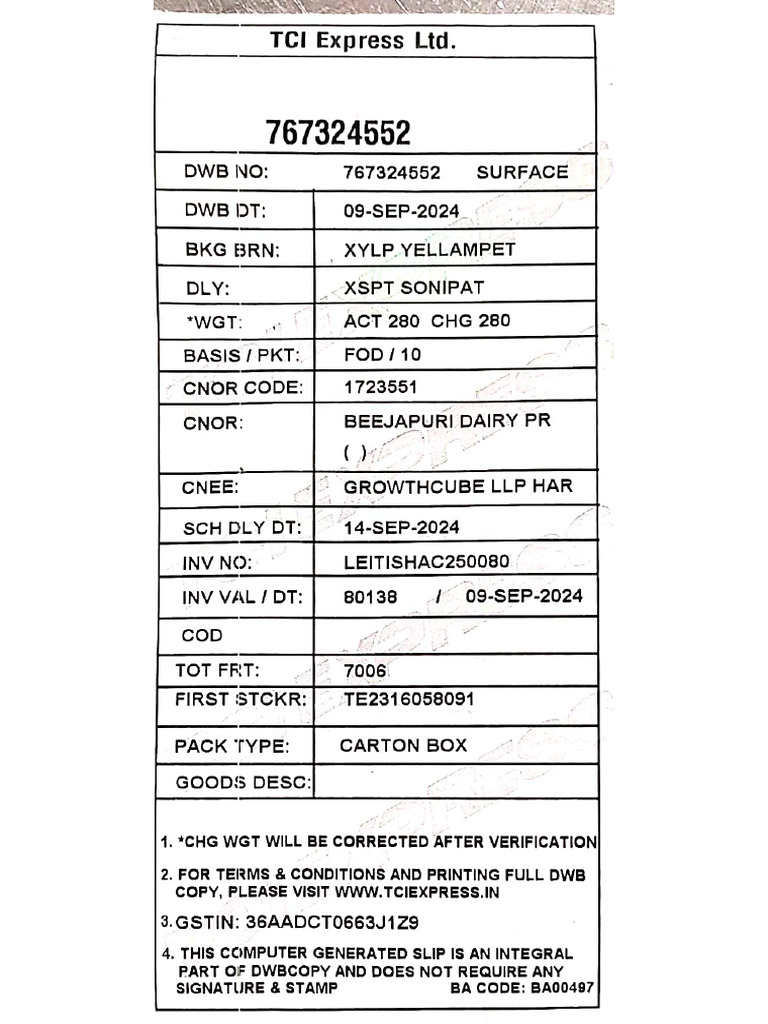 Tci Express Acknowledgement | PDF