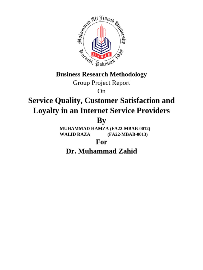 BRM Project file | PDF | Customer Satisfaction | Contentment