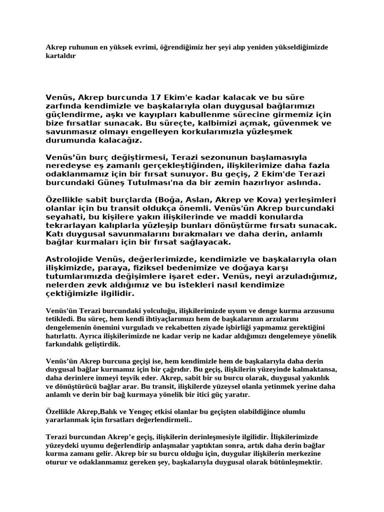 Akrep Venüs | PDF