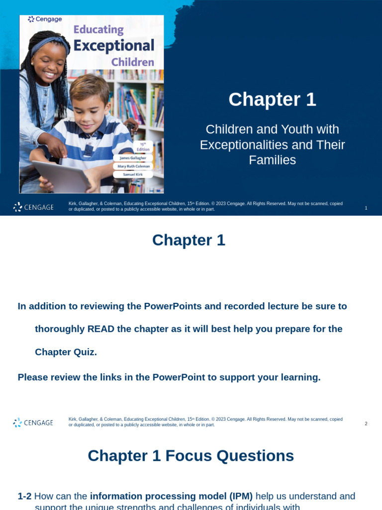 EducatingExceptionalChildren_15e_PPT_CH01_CF1 | PDF | Disability | Special Education