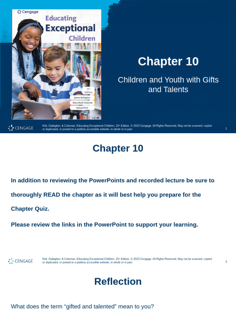 EducatingExceptionalChildren_15e_PPT_CH10 (1) | PDF | Intellectual Giftedness | Cognition