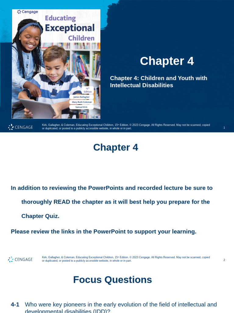 EducatingExceptionalChildren 15e PPT CH04 | PDF | Intellectual Disability | Behavioural Sciences