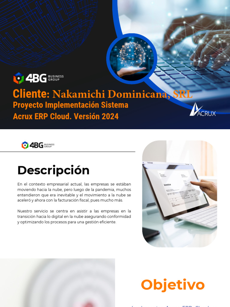 Propuesta Acrux ERP Cloud - Nakamichi SRL | PDF | Planificación de recursos empresariales ...