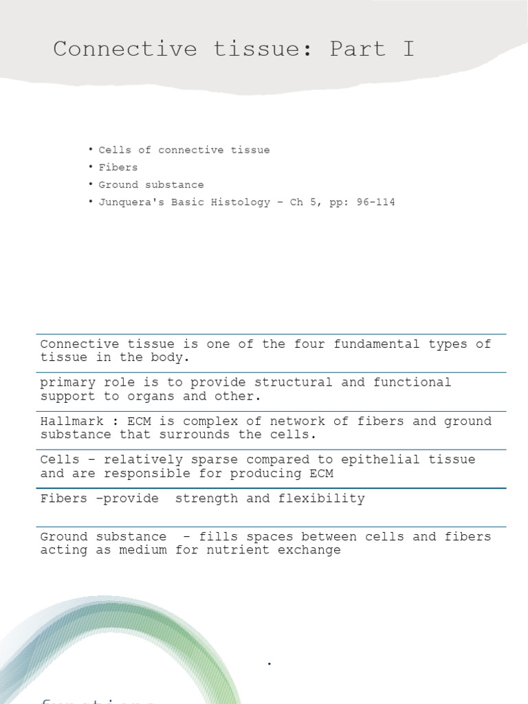 Chap 5 Connective Tissue | PDF | Connective Tissue | Extracellular Matrix