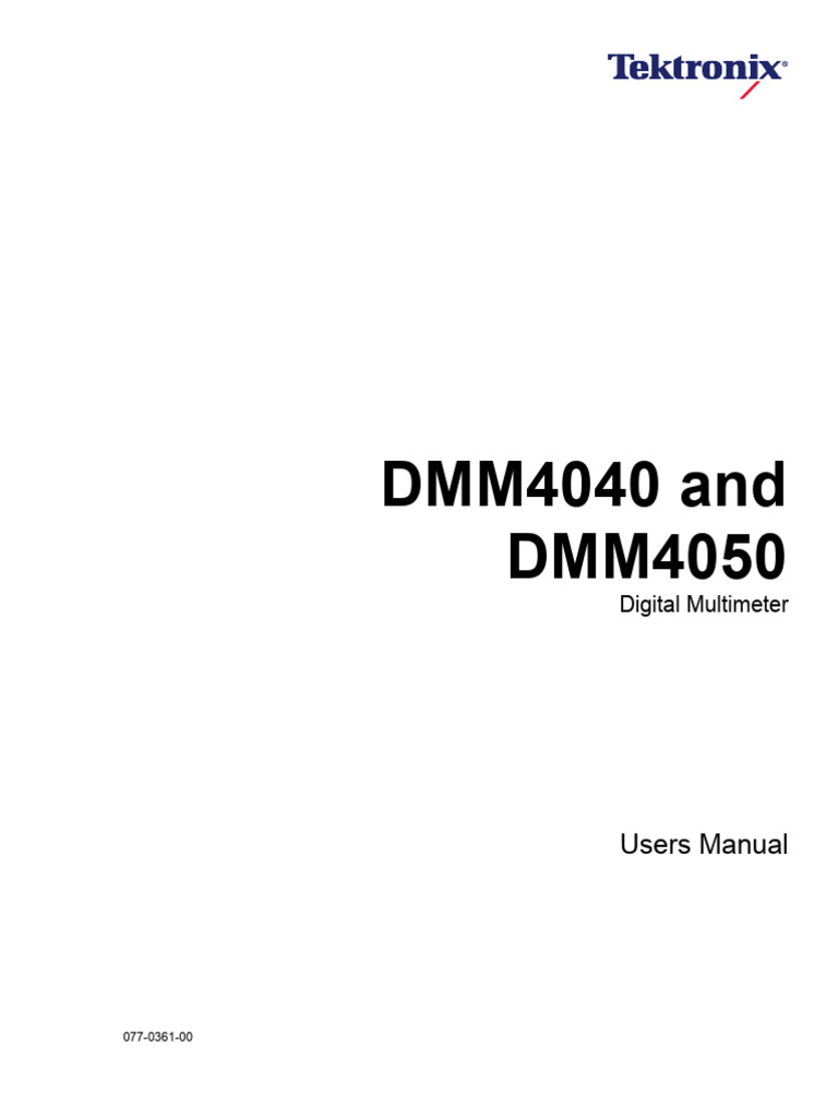 Manual DMM4050 | PDF | Electromagnetic Compatibility | Capacitor