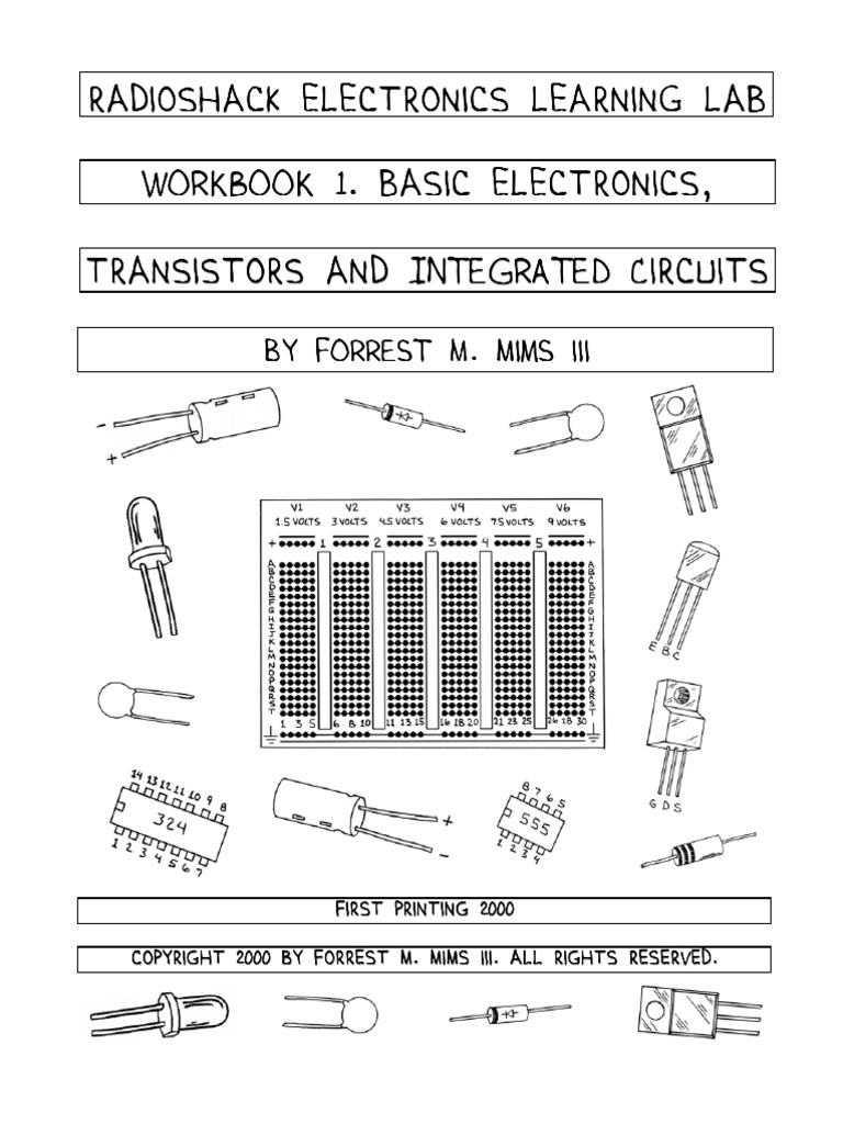 Radio Shack Electronics Learning LAB Workbook 1. Basic Electronics, Transistors and Integrated ...