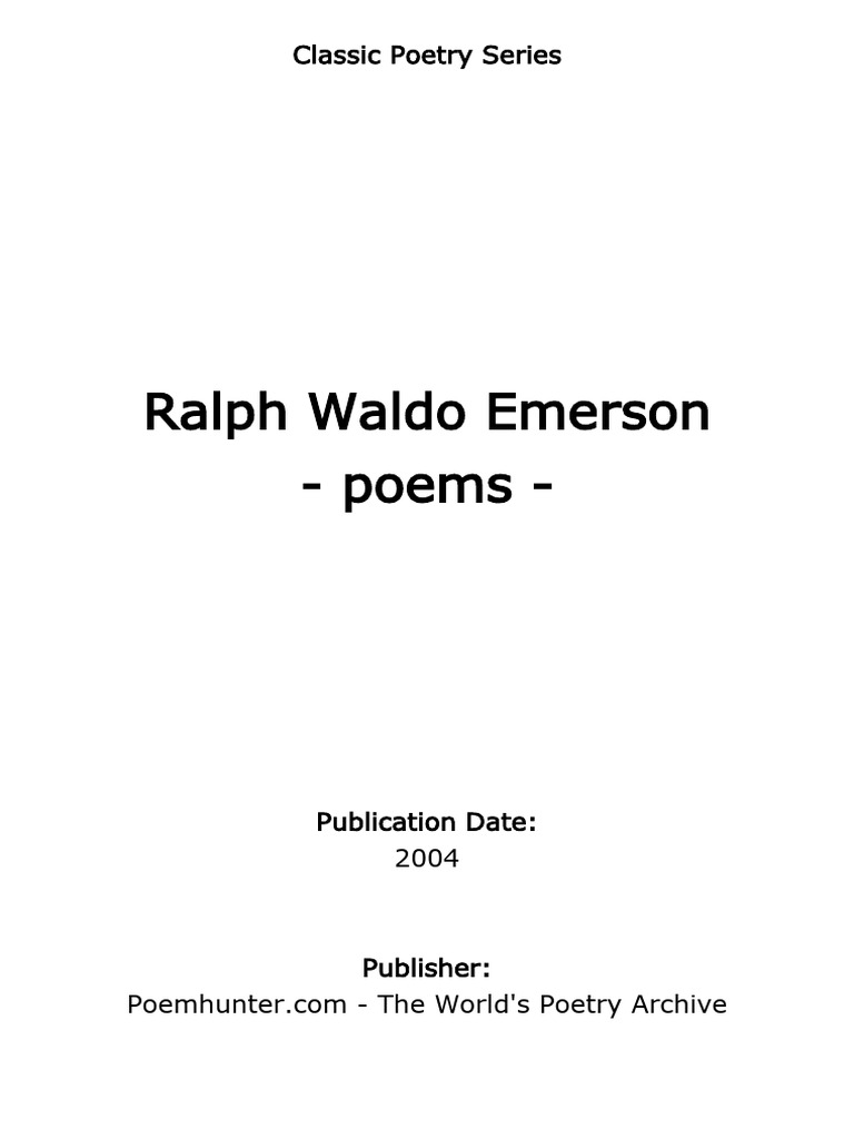 Poems by Emerson | PDF
