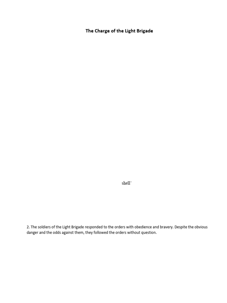 The Charge of The Light Brigade | PDF | Military Operations | Military