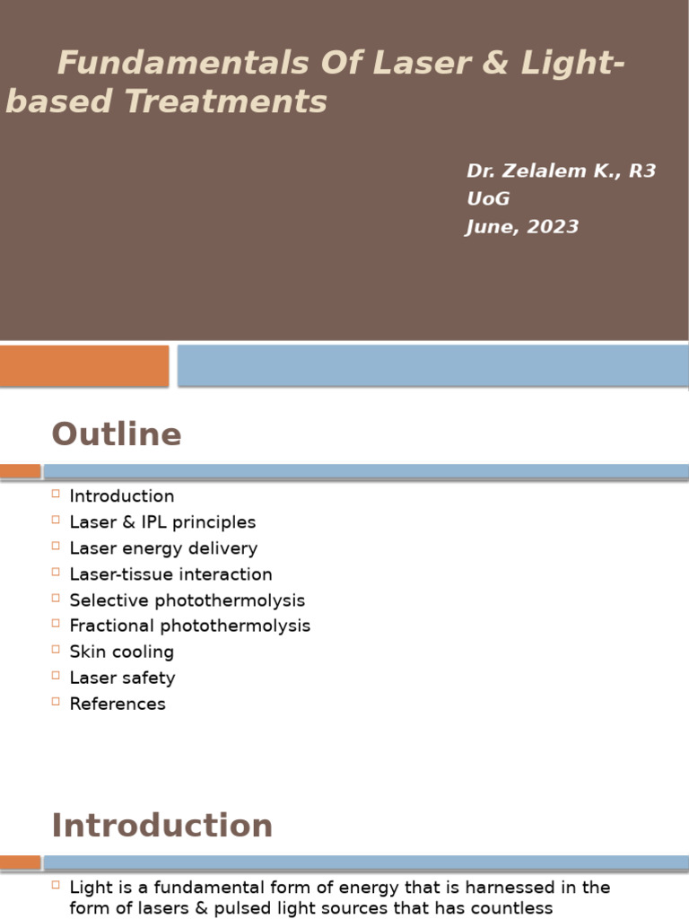 Fundamentals of Laser & Light-Based Treatments | PDF | Laser | Electromagnetic Radiation