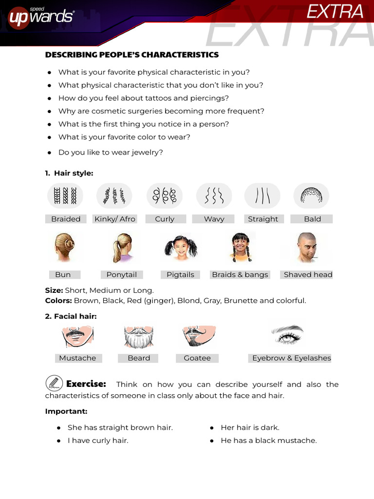 Describing People’s Characteristics.docx - Documentos Google | PDF