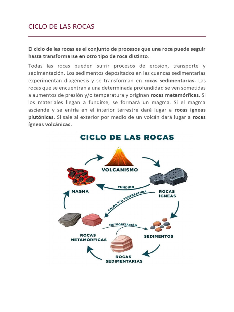 Ciclo de las Rocas: Transformaciones Geológicas | PDF