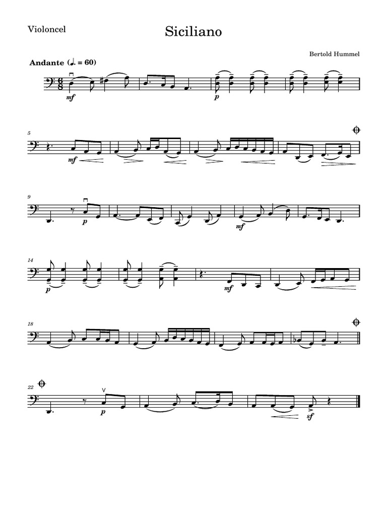Siciliano Violonchelo | PDF
