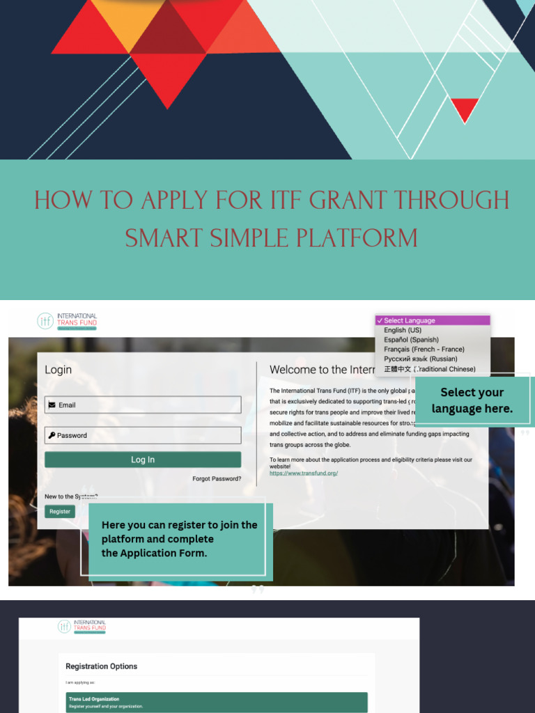 How To Apply For The Itf Grant Through Smart Simple Platform-1 | PDF