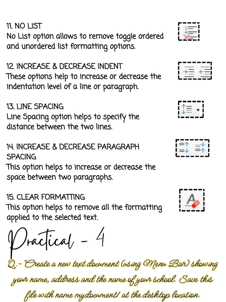 Text Document Formatting Options Guide | PDF