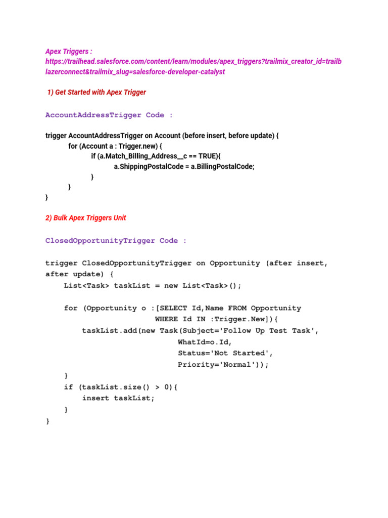 Salesforce Apex Triggers Coding And Testing Pdf Json Scope 1449