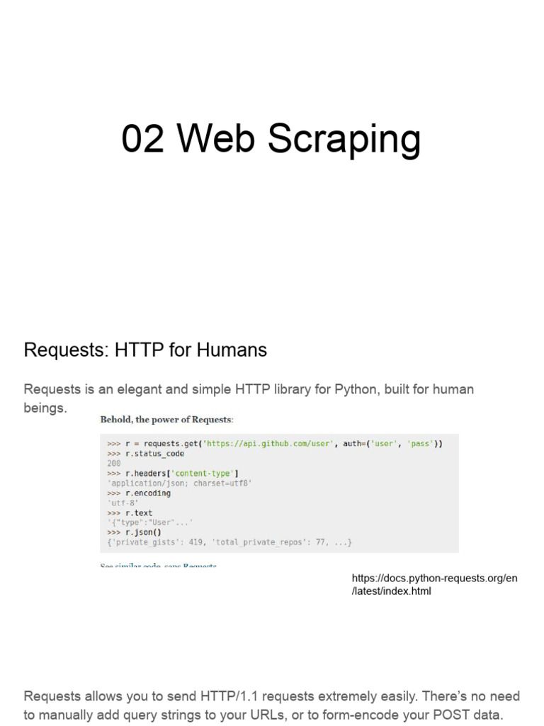 03 Web Scraping | PDF | Html | World Wide Web