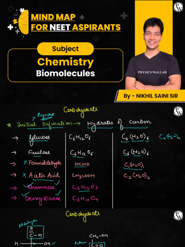 Biomolecules (One Shot) Class Notes | PDF