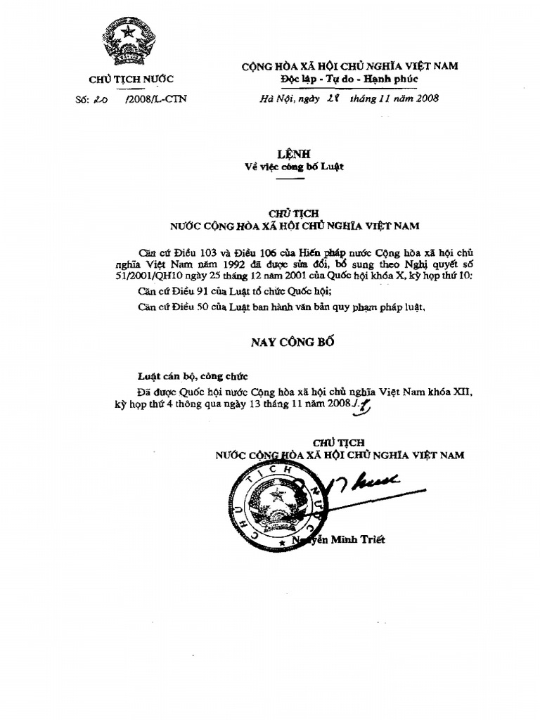 7.22 2008 QH12 Luat-CBCC | PDF