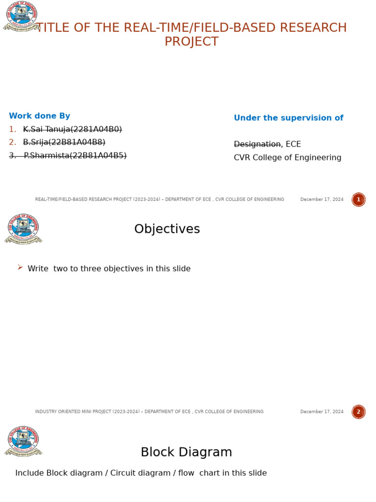 Real-Time Project Review Template-2024 | PDF