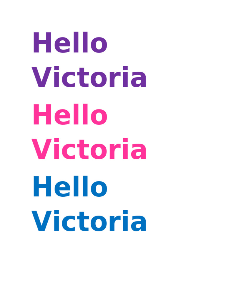 Hello Victoria | PDF