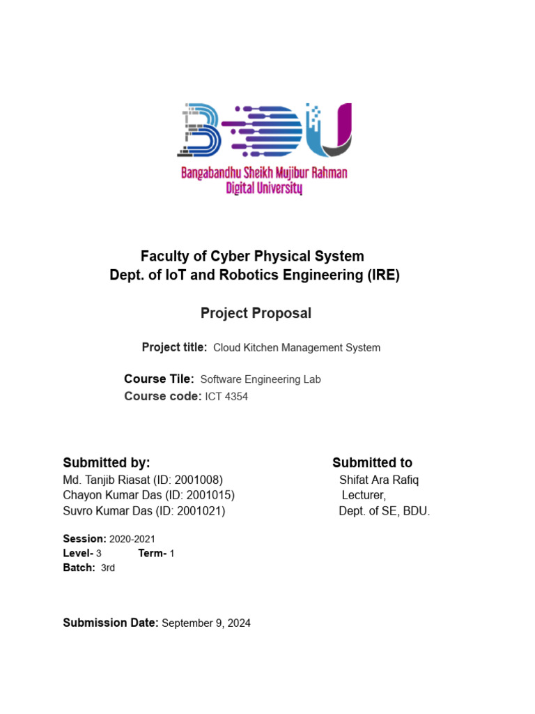 Cloud Kitchen Management System | PDF | Menu | Restaurants