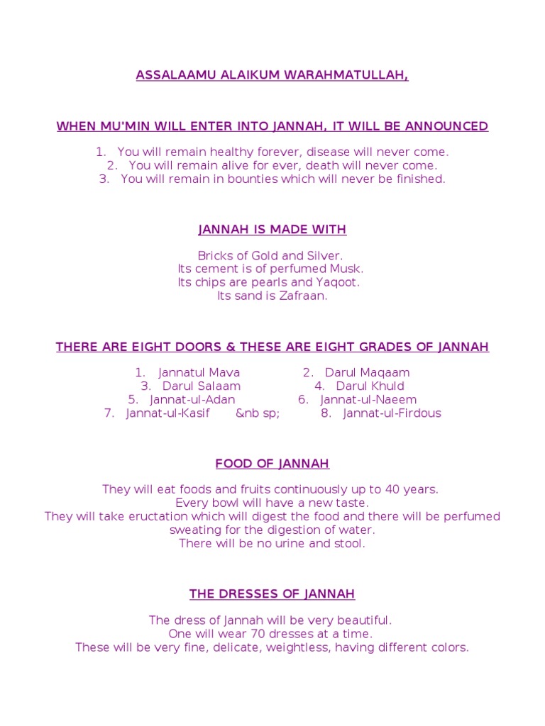 Beauty of Janaat | PDF | Prophets And Messengers In Islam | Islamic ...