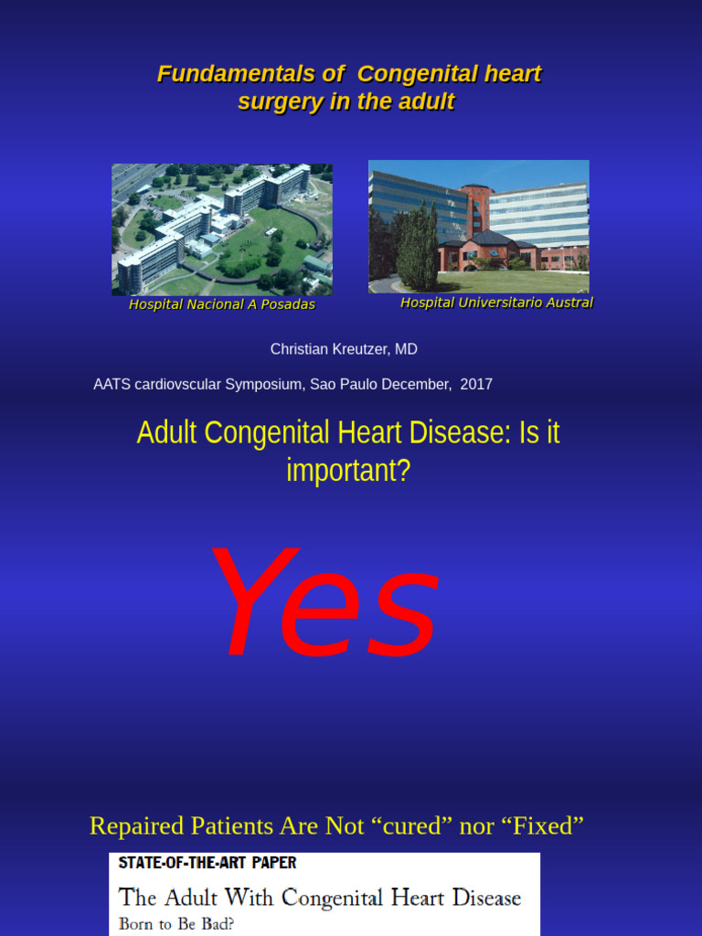 Fundamentals of Congenital Heart Surgery in The Adult | PDF ...