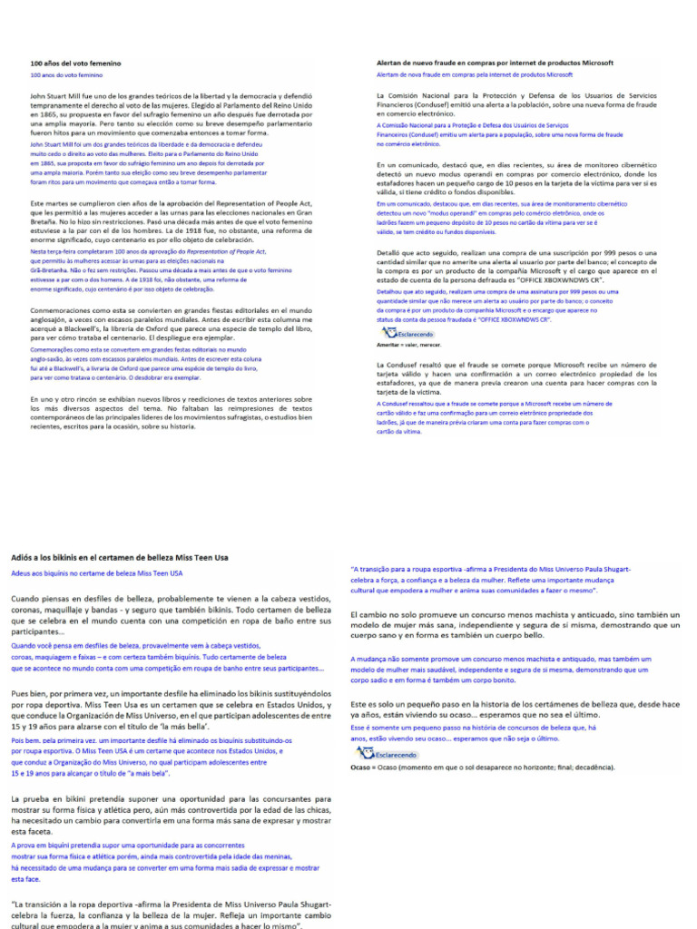 Textos Espanhol | PDF