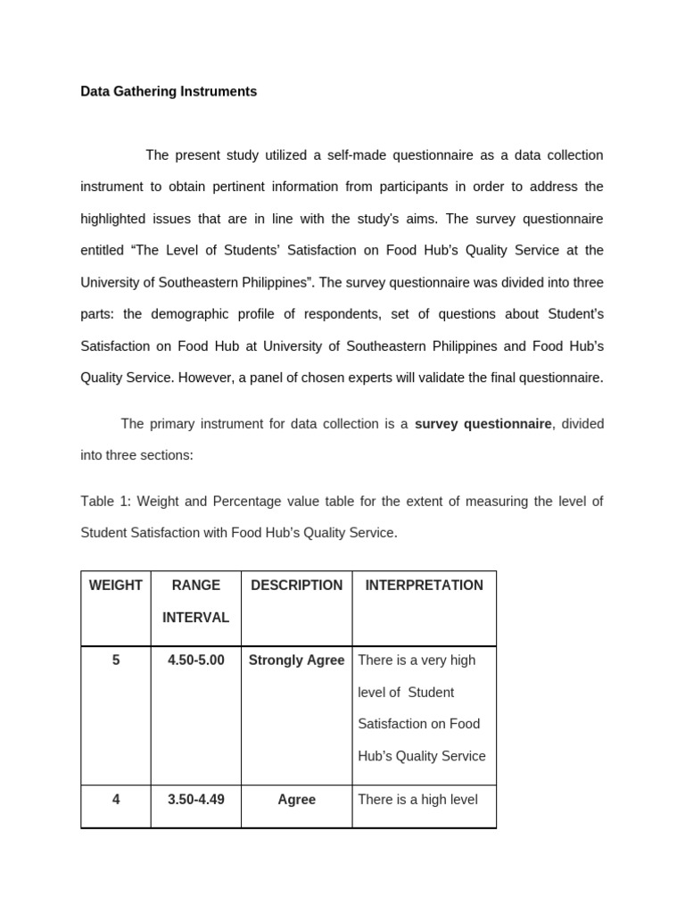 Data Gathering Instruments | PDF