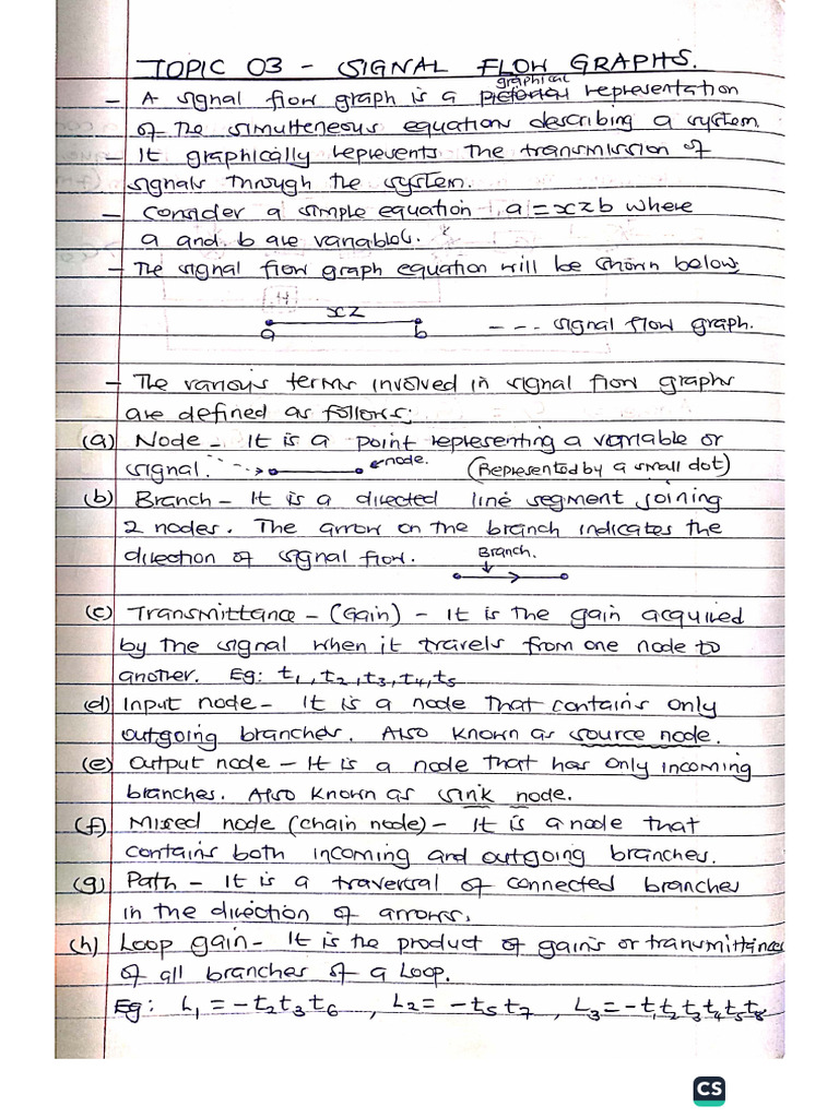 Control Systems Topic 03- Signal Flow Graphs | PDF
