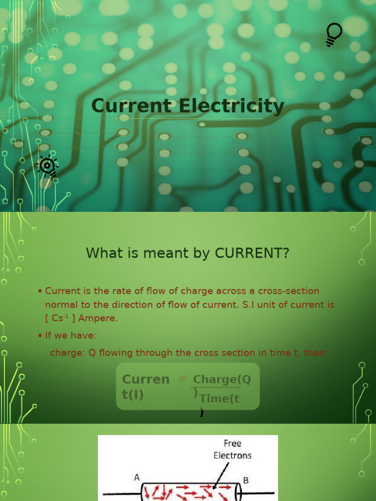 Current Electricity | PDF | Electric Current | Electrical Resistance And Conductance