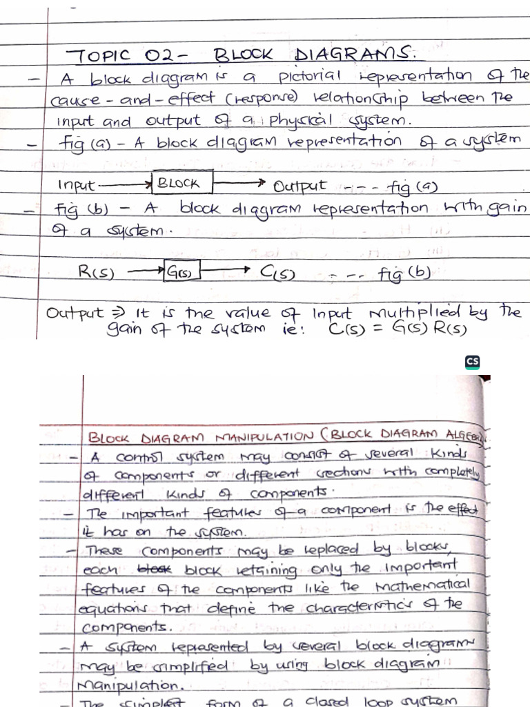 Control Systems Topic 02 - Block Diagrams | PDF
